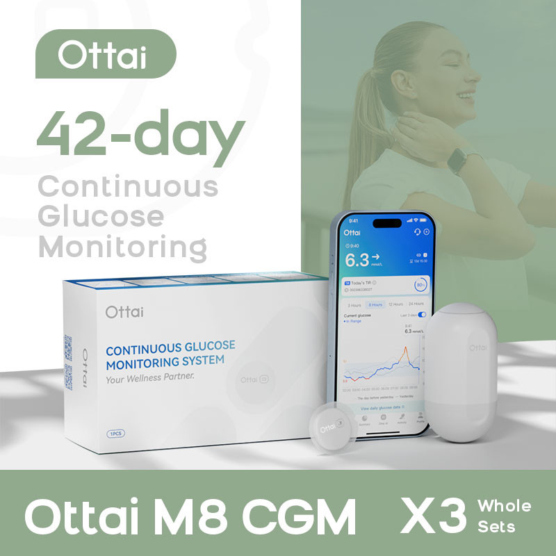 Ottai CGM 3 Whole Sets Real-time Continuous Glucose Monitoring System ...