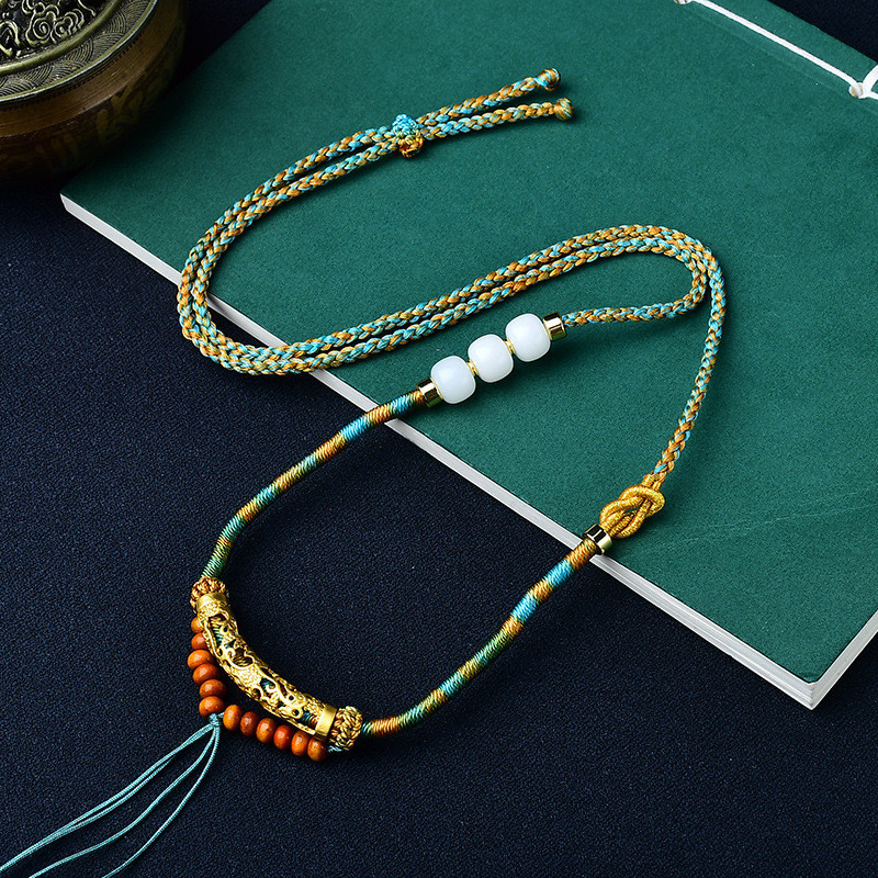 Tibetan style Thangka Amulet chain Wenwan halter n Tibetan style ...