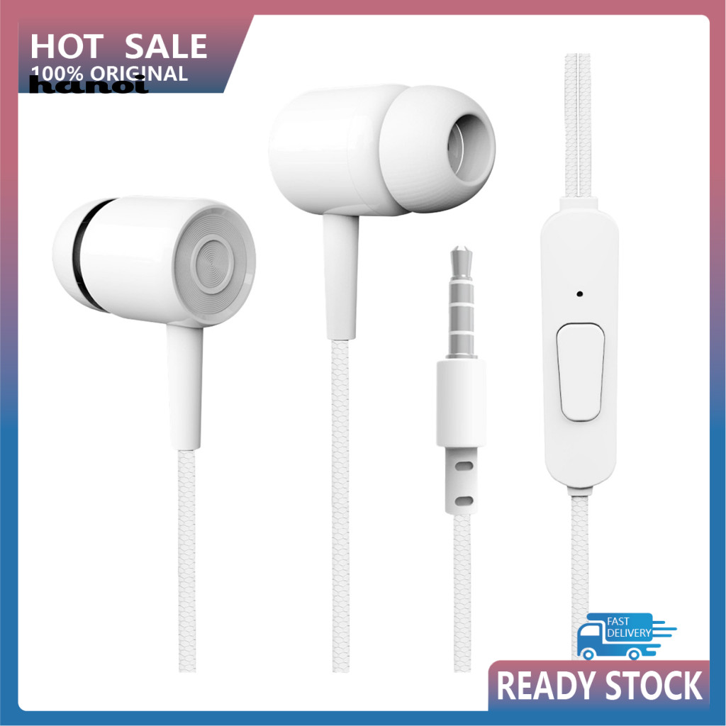 HAN_ with Microphone Wired Headphone In-ear | Shopee Singapore