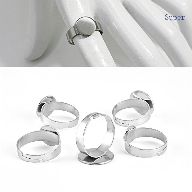 Super Pack of 10 Adjustable Bases Adjustable Stainless Steel Rings ...