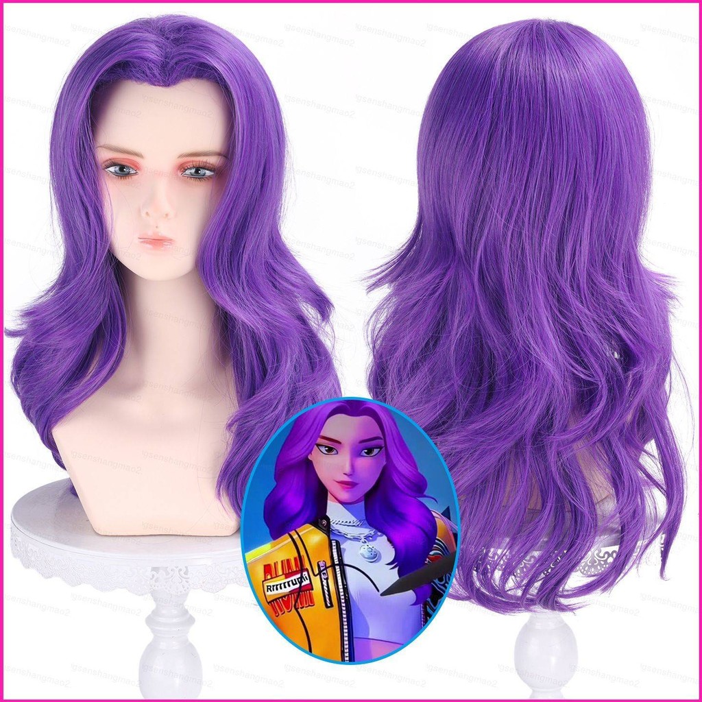 PS2 K-Pop Demon Hunters HUNTR/X Rumi purple Cosplay Wig Anime Hair ...