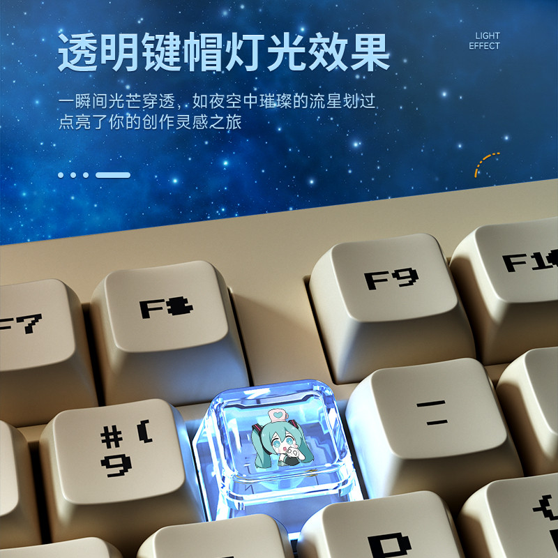 keycaps keycaps custom Hatsune miku Cross Axis Keycap Unique Mechanical ...