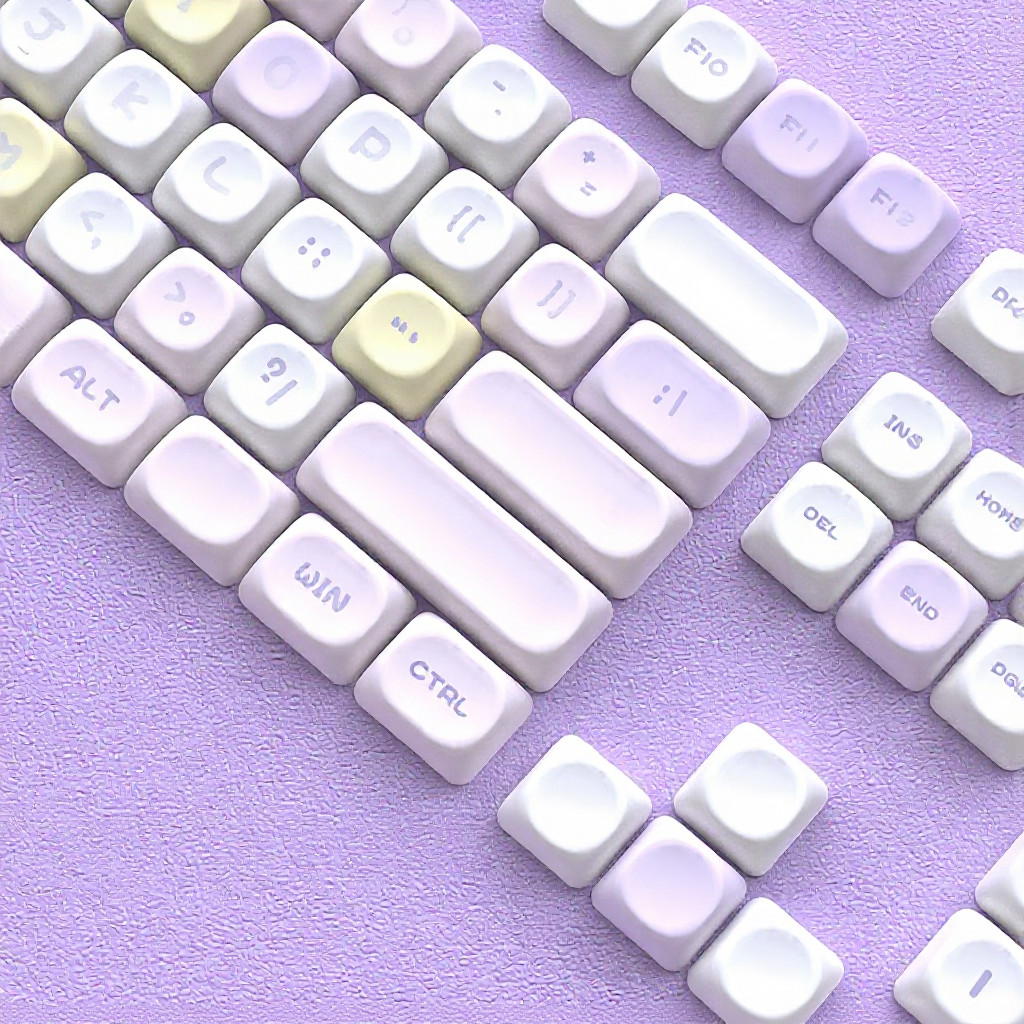 Boba Milk Tea PBT Keycaps - MOA Height, 135-Key Small Full Set Dye ...