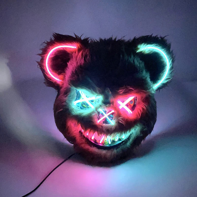 Role Bloody Playing Flashing Node Neon Light Bear Glowing Halloween ...