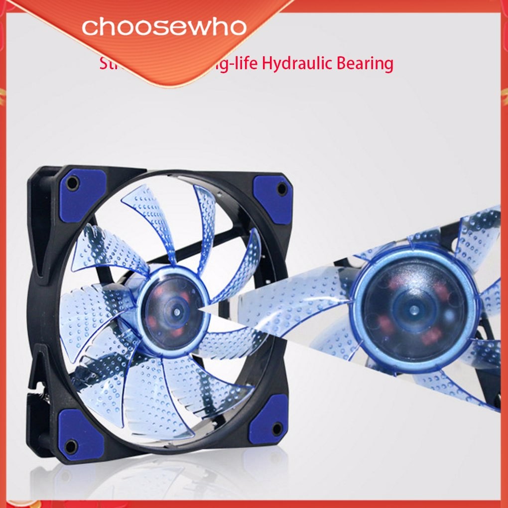 120mm Ultra Silent LED Light Cooling Fan Cooler Heatsink For Computer ...