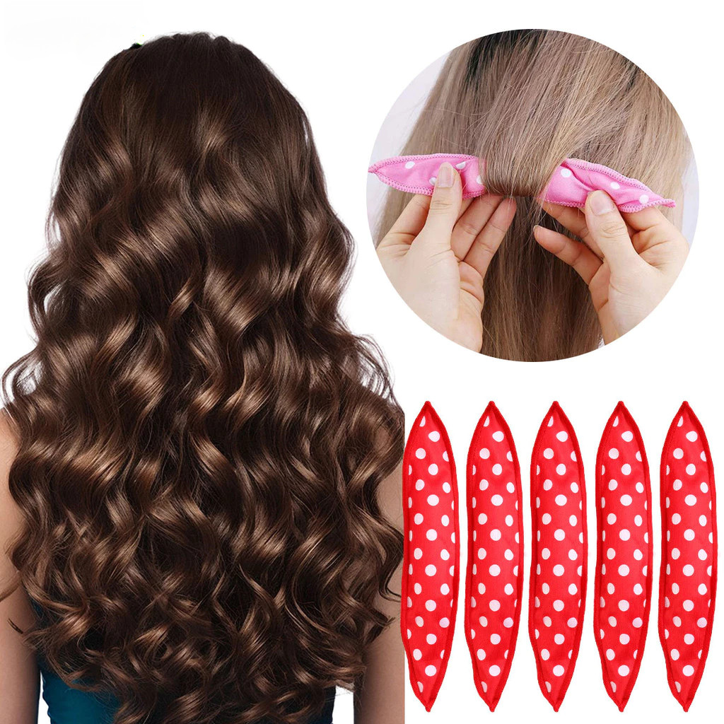 5PCS Soft Sleep Hair Rollers Pillow Sponge Hair Rollers No Heat ...