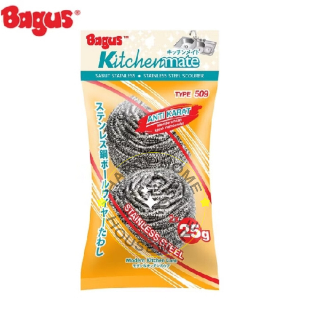 Bagus Sabut Stainless Kitchenmate Steelwool/ Contents 2 Pcs Stainless ...