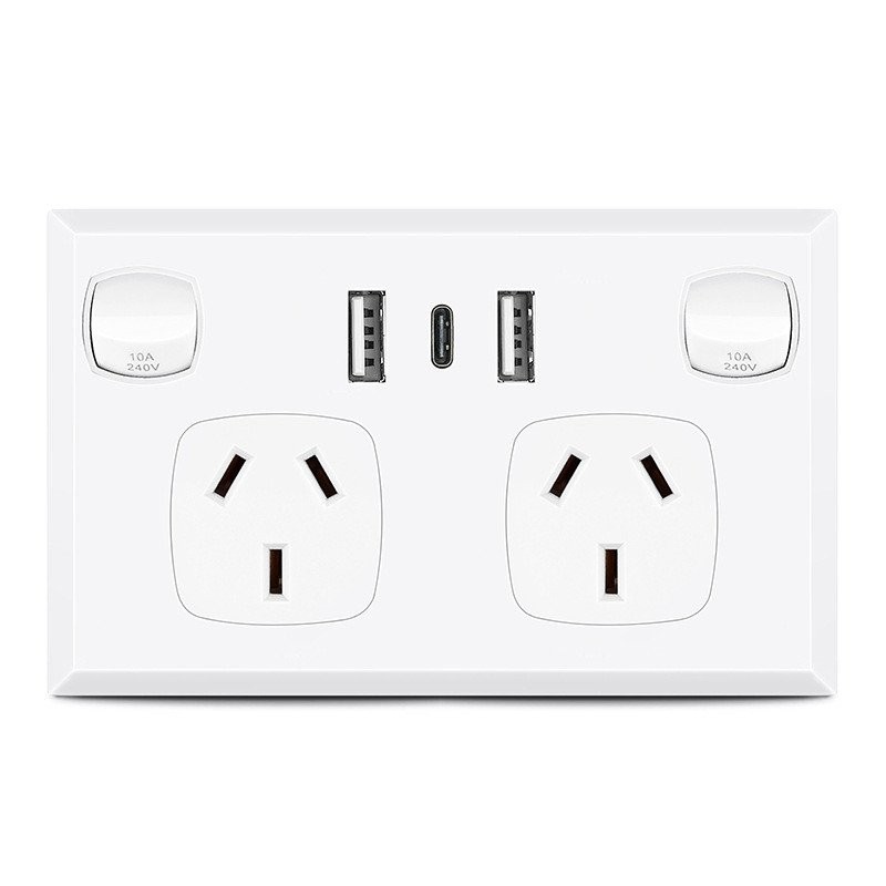 3.6A Double USB Pass SAA Authentication118Australian Standard Wall ...