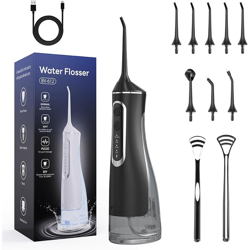 Hydropulse Pro – Portable Water Flosser with 4 Modes & 8 Tips ...