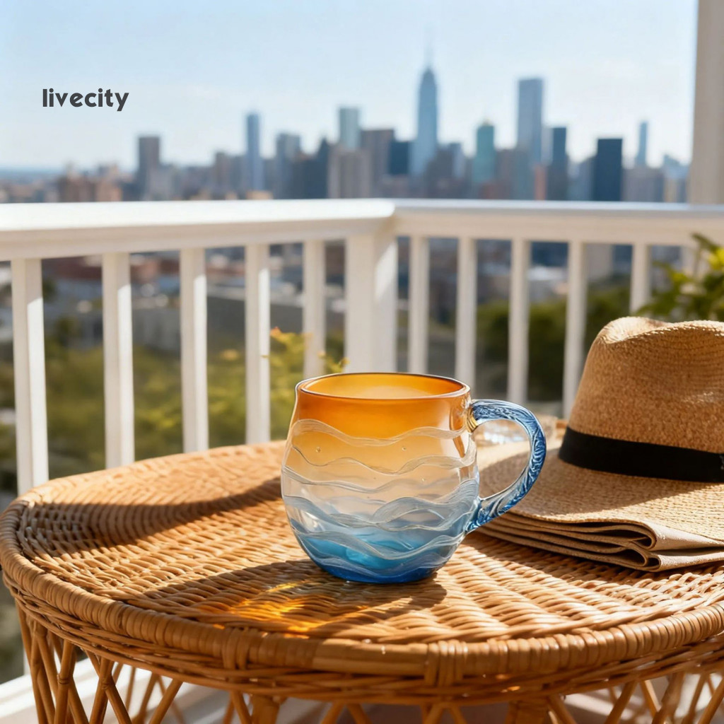 livecity| Ocean-themed Water Cup Nature-inspired Drinkware Ocean Wave ...