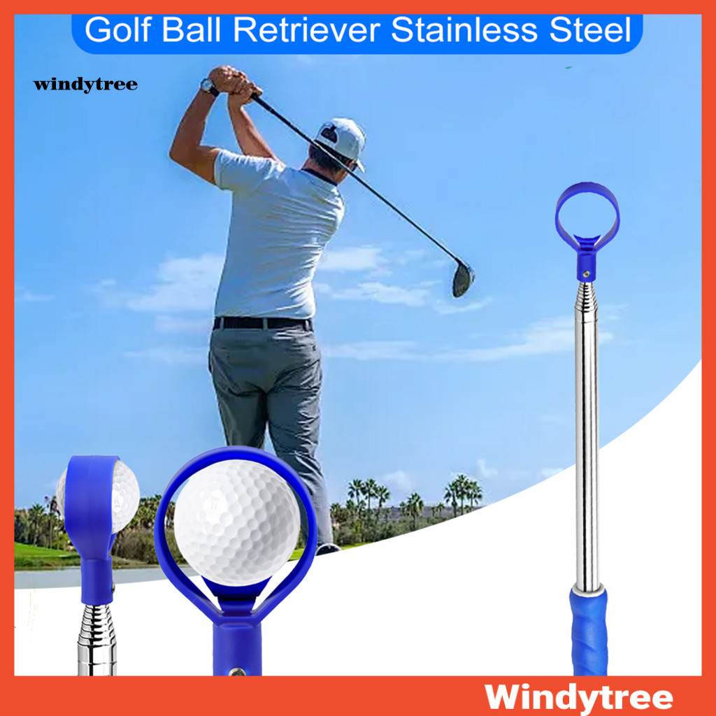 [W&T] Easy Retrieval Golf Ball Grabber Golf Ball Retriever Stainless ...