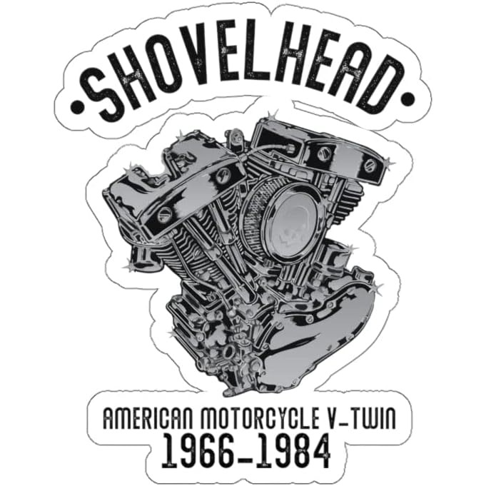 Sticker Decal Shovelhead American Motorcycle v-Twin Vintage Shovelhead ...