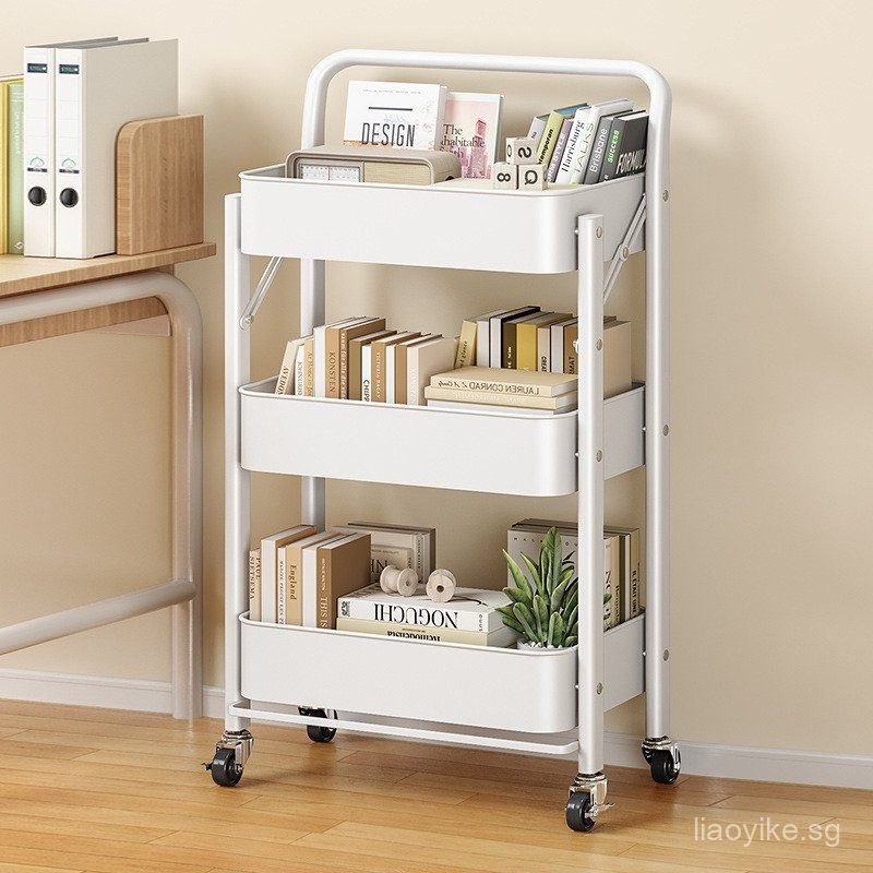 Small Trolley Floor Rack Household Living Room Snack Storage Rack Iron ...