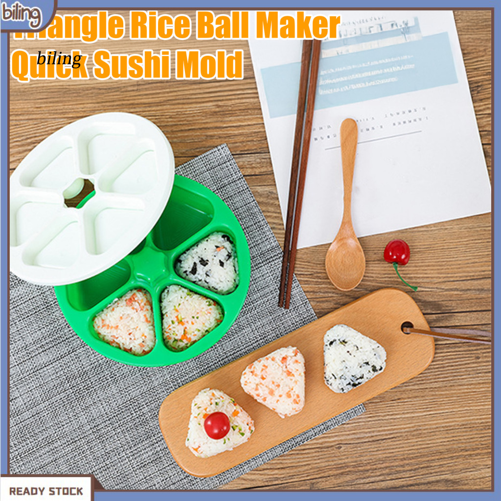 {biling} Sushi Mold Triangle Sushi Press 6 Grids Japanese Onigiri Maker ...