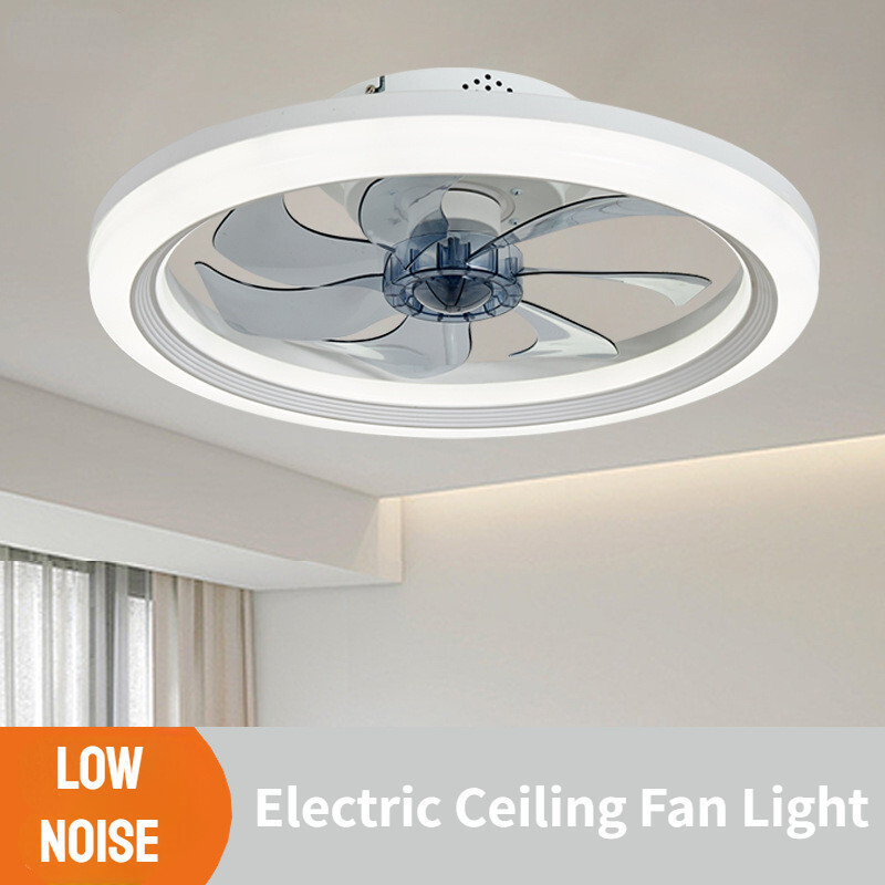 Household LED Fan Light Bedroom Intelligent Remote Control Ceiling Fan ...