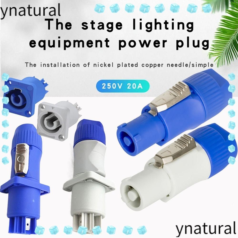 YNATURAL Powercon Connector, 3 PIN 20A NAC3FCA NAC3FCB AC Male Plug ...