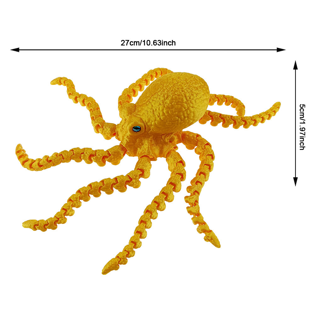 3D Printed Octopus Animals Toy Articulated Animal Decorative Model ...