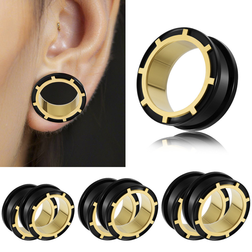 1 Pair Elegant And Versatile Pulley-Style Ear Piercing Jewelry, Made Of ...