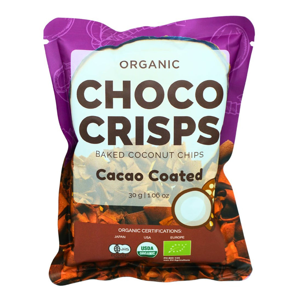 Organic Coco Crisps Baked Coconut Chips - Cacao Coated (30g) | Shopee ...