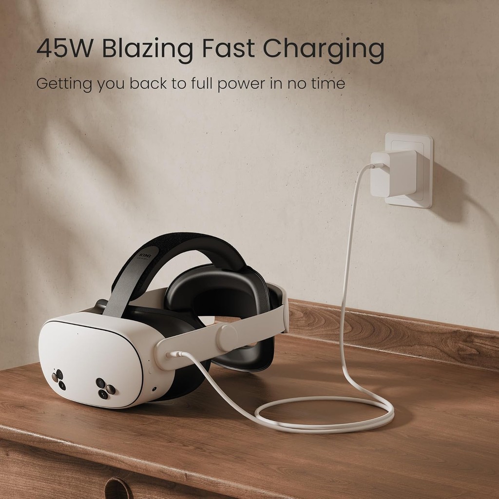 KIWI design 45W USB-C Super Fast Charger Compatible with Meta Quest 3S ...