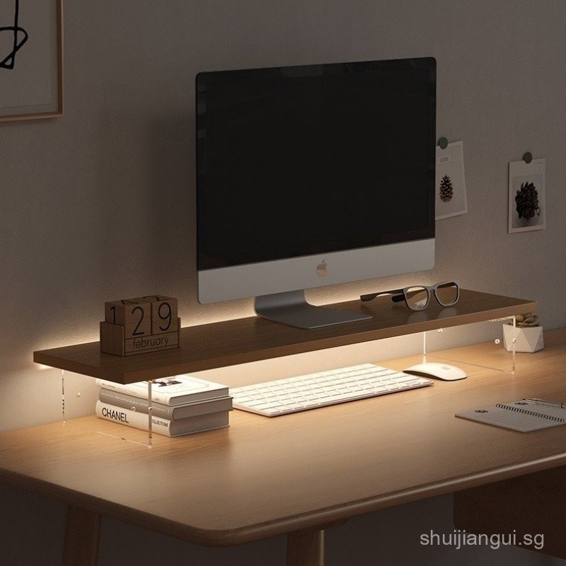 【SG local send】wooden monitor stand /monitor stand riser/Monitor Stand ...
