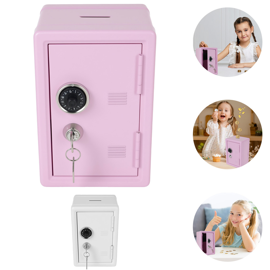 Small Safe with Lock Metal Lock Safe Box Mini Multipurpose Money Box ...