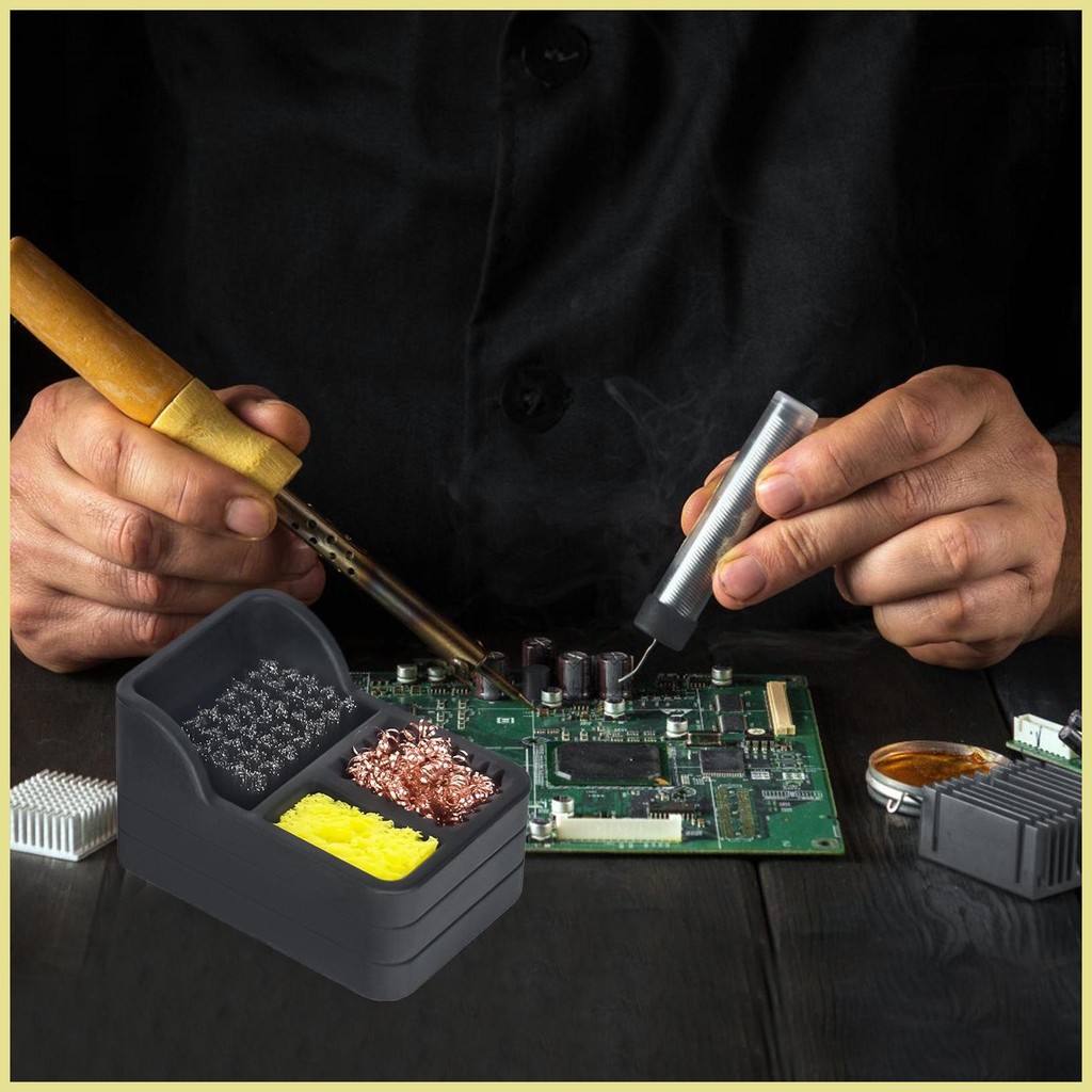 Solder Iron Sponge Portable Soldering Iron Tip Cleaner Space-Saving ...
