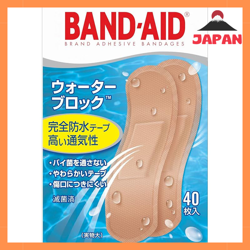 BAND-AID Water Block Adhesive Bandages, 40 pieces, Waterproof | Shopee ...
