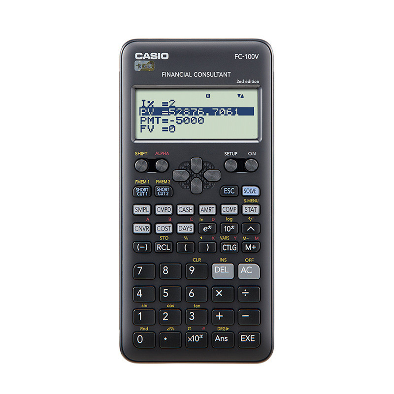Casio Calculator FC-200V/100V Brand New Financial Management CFP/CFHP ...