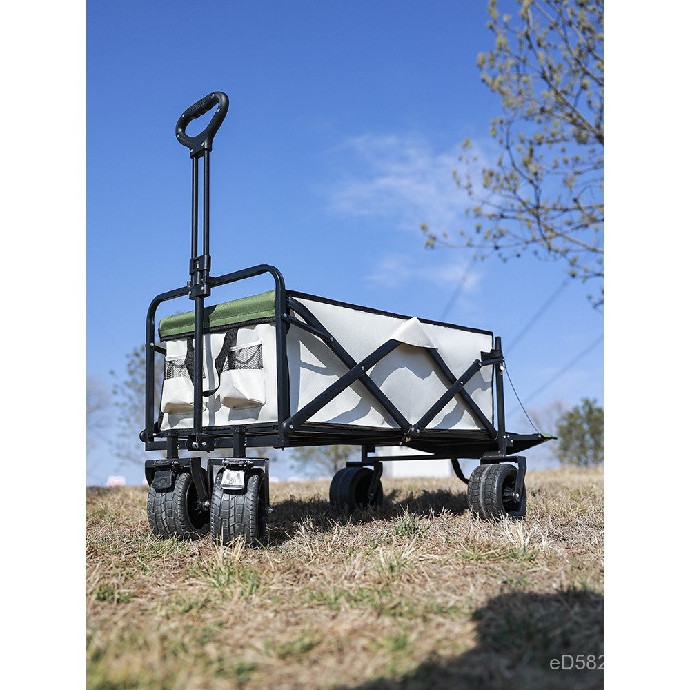 Camp Cart Outdoor Picnic Folding Stall Small Pull Cart Push Cart ...