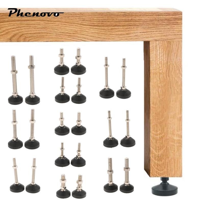 [Phenovo] Heavy Duty Furniture Levelers Adjustable Threaded Levelling ...