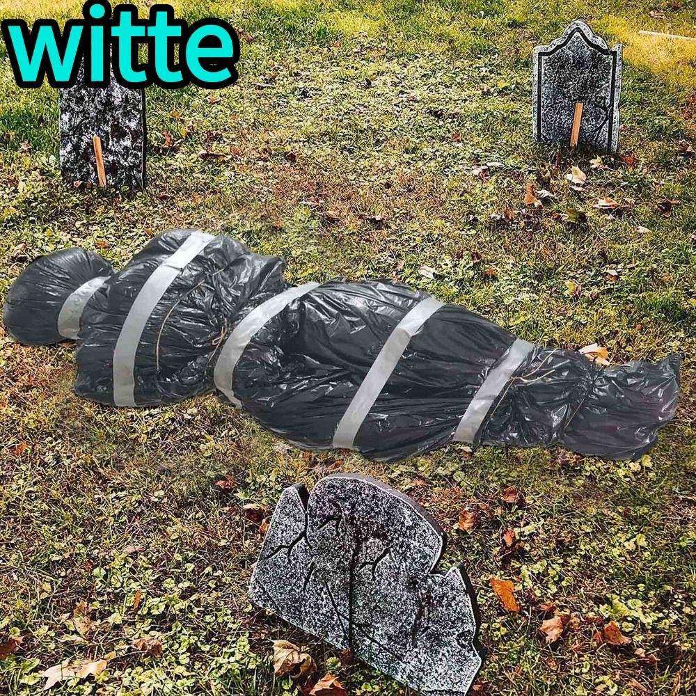 WITTE Dead Body Prop, Scary Plastic Fake Corpse In A Bag, Black DIY ...