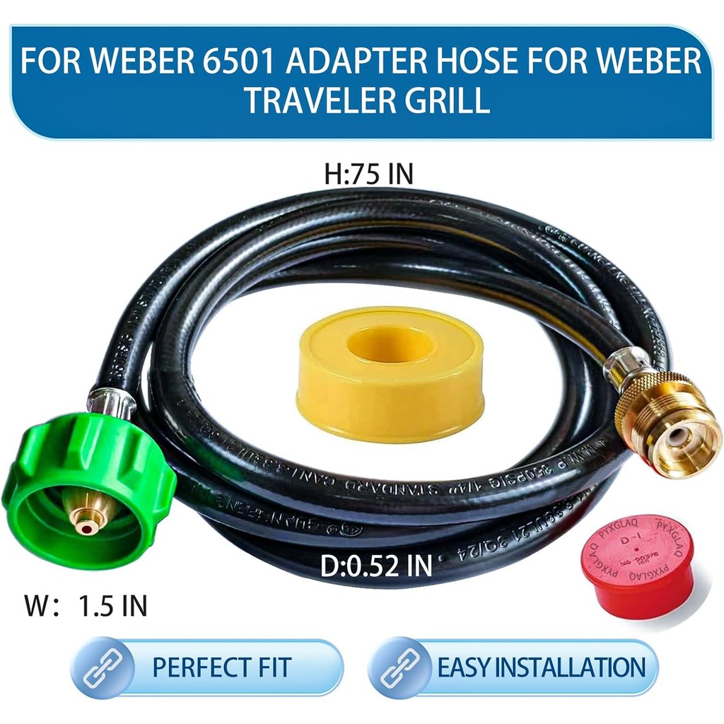 6 Feet for Weber Adapter Hose for Weber Travelev Grill, for Weber ...