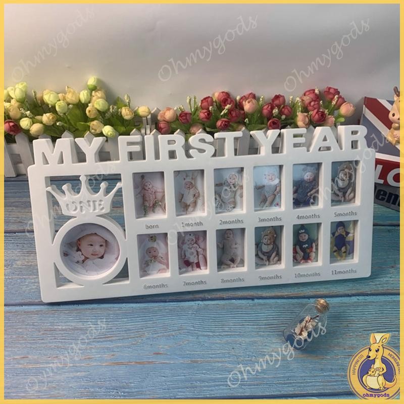 OMG* First Year Milestone Photo Frame Souvenirs My First Year Baby ...