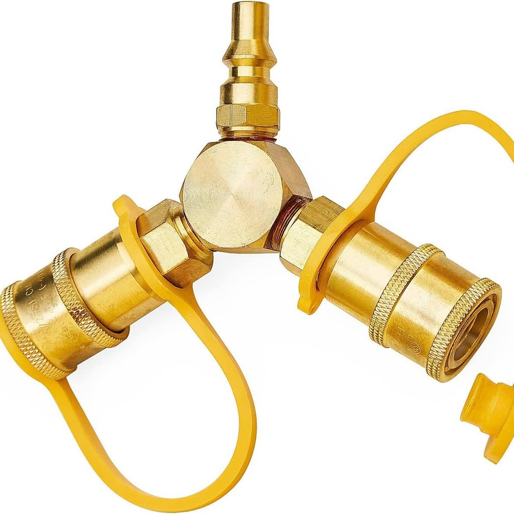 Y Gas Tank Connection Adapter1/4Three-way Quick Connector Hexagonal ...