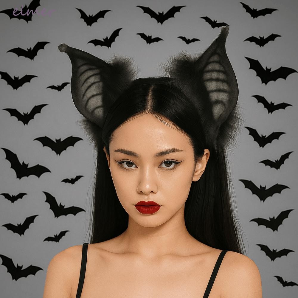 ELMER Halloween Costume Cosplay Props, Bentable Furry Bat-like Ears ...