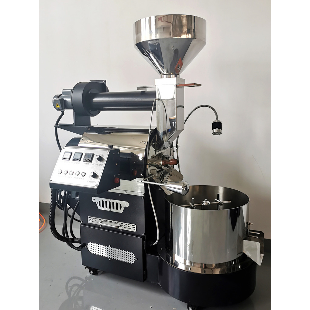 Dongyi 3kg Coffee Roaster Commercial Gas Stir-Frying Bean Machine Semi ...