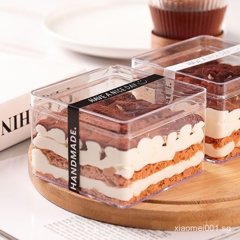 Tiramisu Box Packing Box Container Disposable Stall Packing Square ...