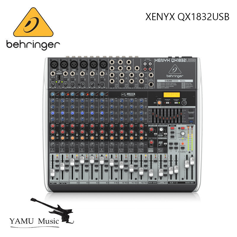 Behringer Xenyx Qx1832usb Premium 18input 32bus Mixer With Xenyx Mic 9882