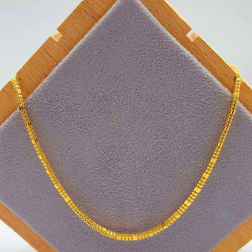 916 Gold Round Cylinder Chain (2mm) | Shopee Singapore