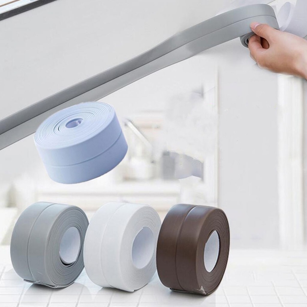 PVC Bath & Kitchen Self Adhesive Sealant Strip, Tub and Wall Sealing ...