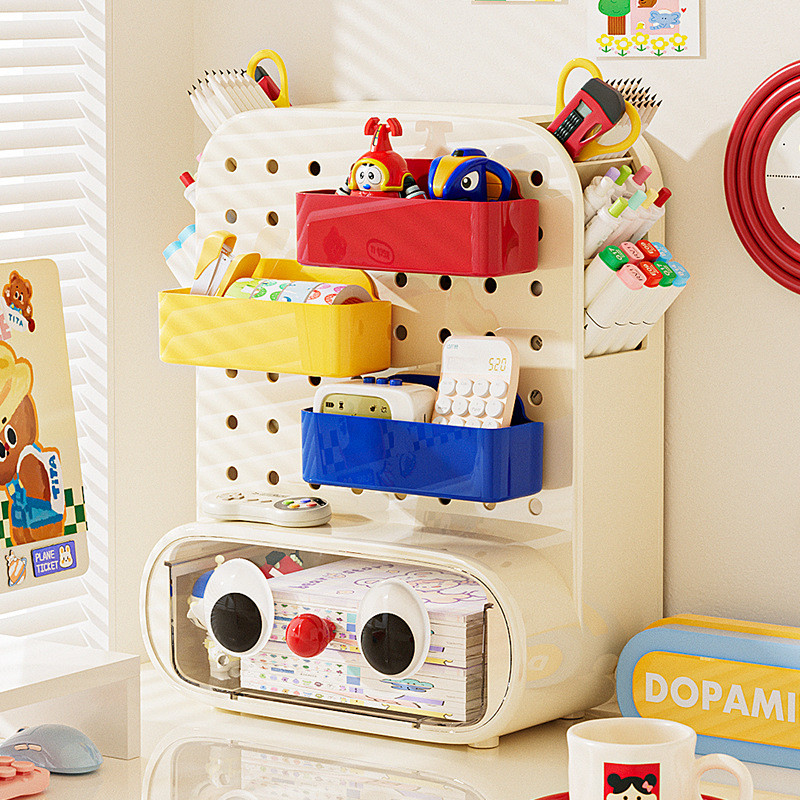 [in stock] Desktop Pegboard Storage Box Elementary School Student ...