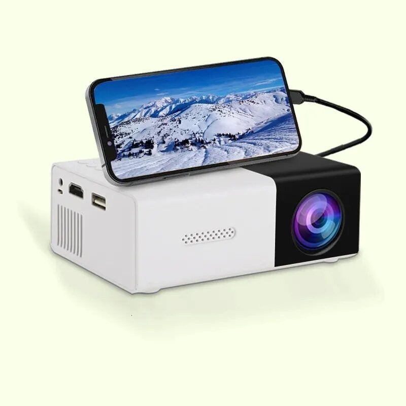 YG300 Mini Smart Yellow White Machine Projector HD Household Outdoor ...
