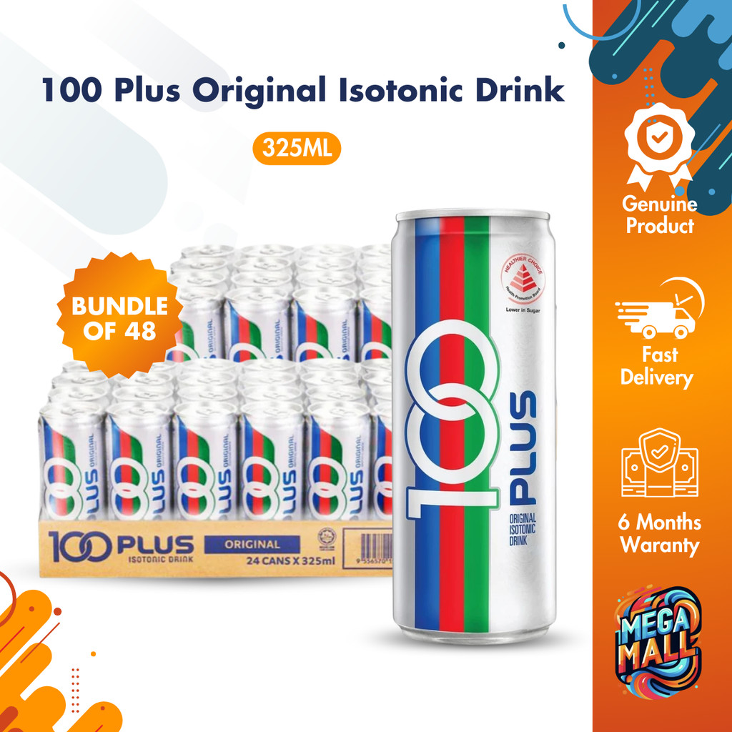 [Bundle of 48] 100 Plus Original Isotonic Drink 325ml – Hydration ...
