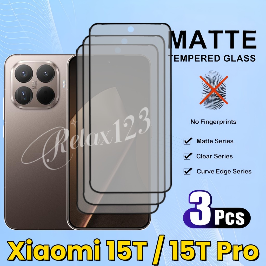 For Xiaomi 15T Pro 5G 2025 3PCS Matte Frosted Glass For Xiaomi 15T ...