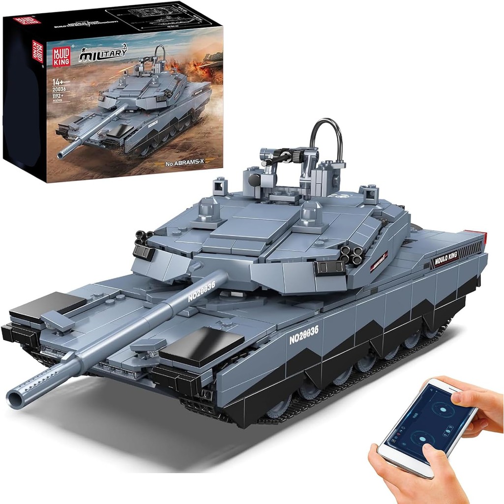 Mould King Abrams-X Tank, RC Control Tank Building Set for Adults ...