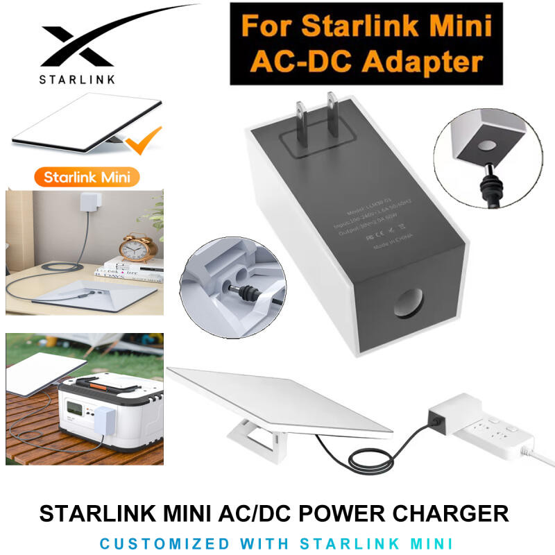 Starlink Mini Charger 60W Replacement Power Supply AC-DC Adapter 30V 2A ...
