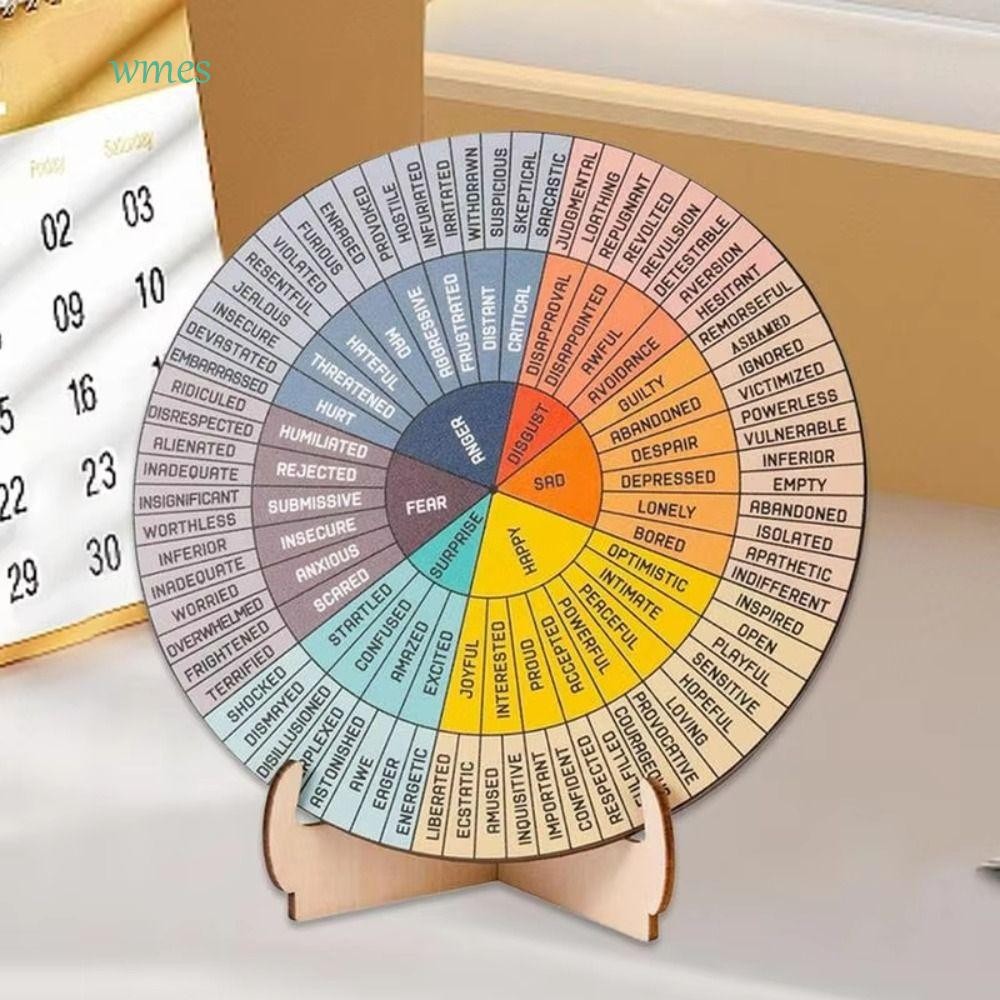 WMES1 Office Desk Decor, Therapy Mental Health Feelings Wheel, Creative ...