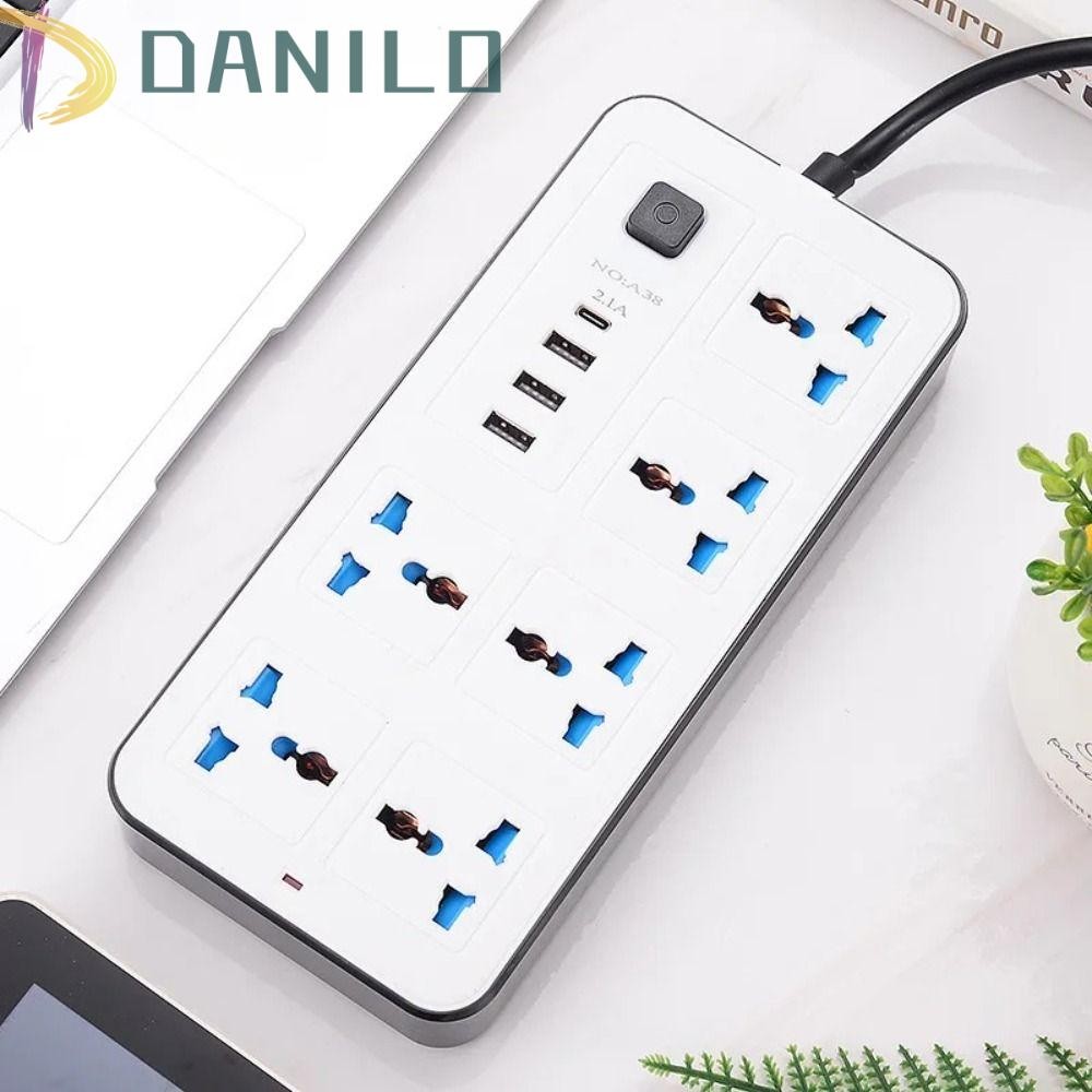 DANILO1 Power Multi Tap, Multiprise 6 AC Sockets & 3 USB Outlet Power ...