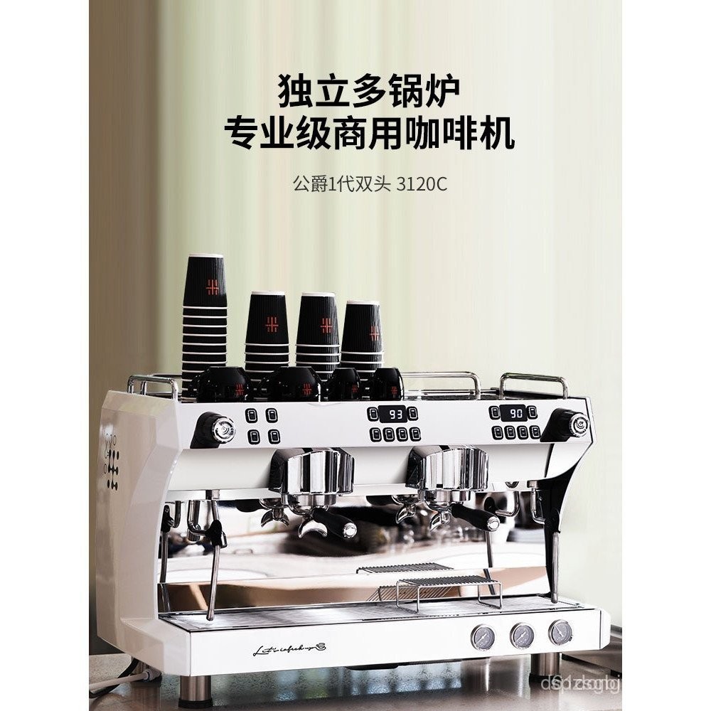 Gemilai Gemilai G3120C Commercial Double-Headed Coffee Machine Espresso ...